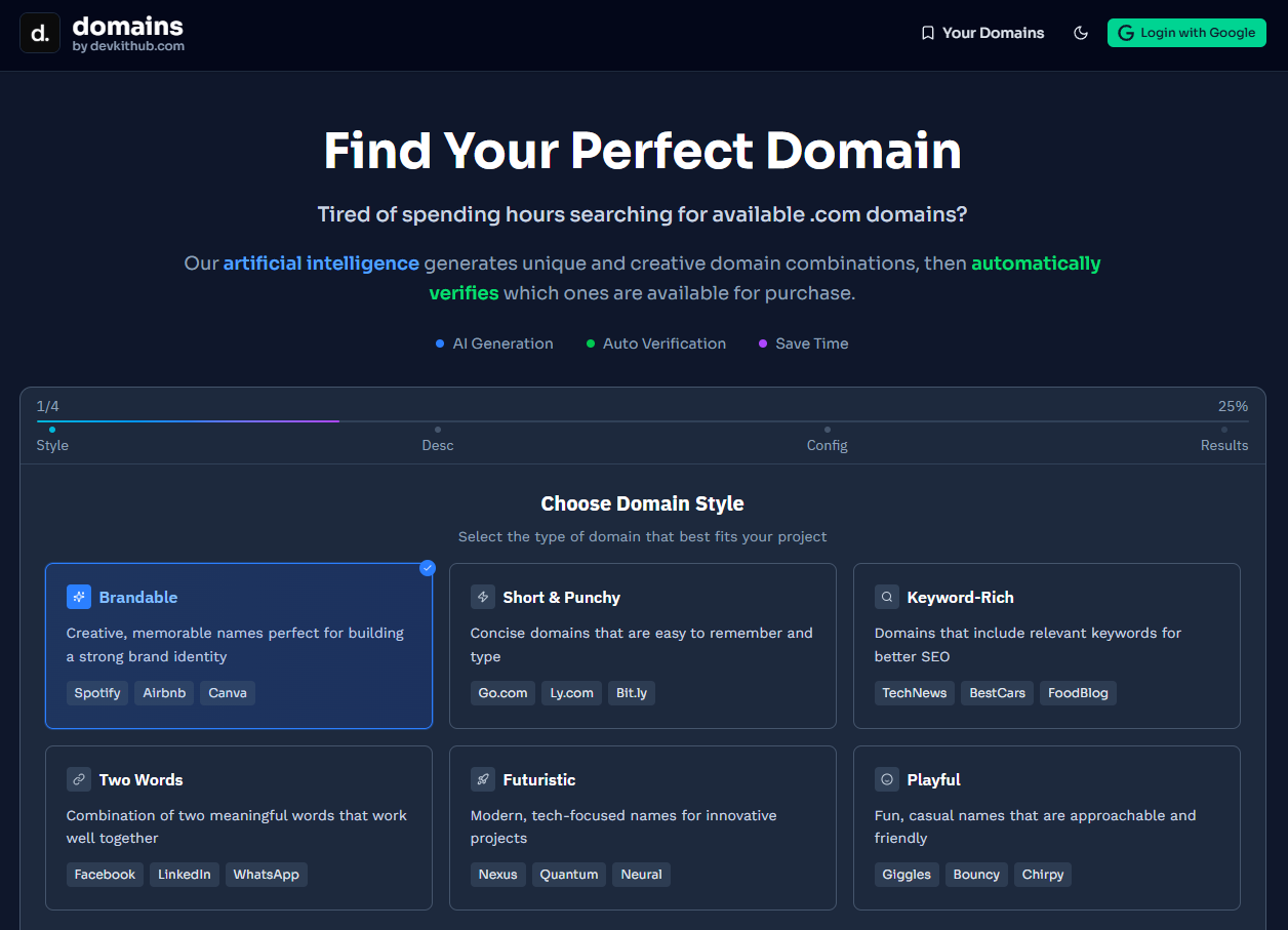 Domain Generator & Monitoring Platform - AI-Powered Domain Tools | domain-checker